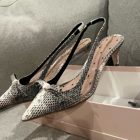 RED Valentino | Shoes | New Red V Valentino Snakeskin Embossed Leather ...